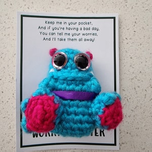 Pocket Worry Monster Crochet Pattern PDF - Etsy