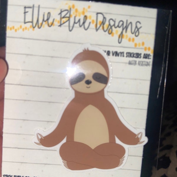 Sloth Sticker, Vinyl Stickers, Laptop Decal, Sloth Gift, Gift for Her ...