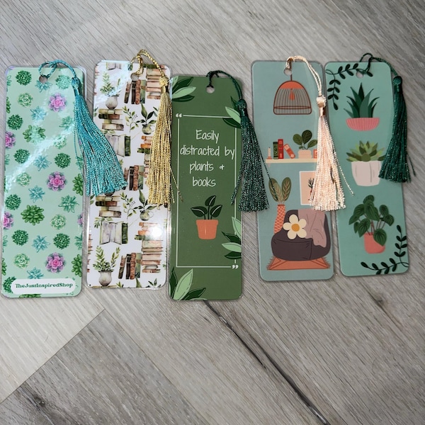 Plant Bookmark Set or Individual | Botanical Bookmark | Bookish Merch ...