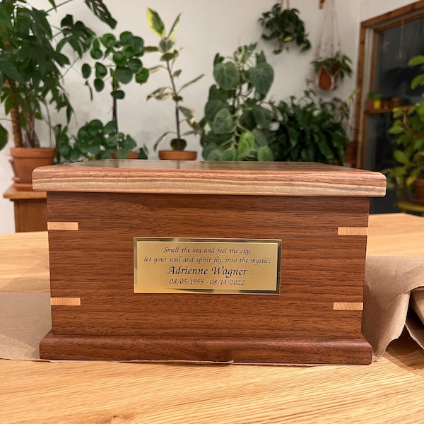 Cherry Companion Human Cremation Urn- Burial Box - Couple Urn - Double ...