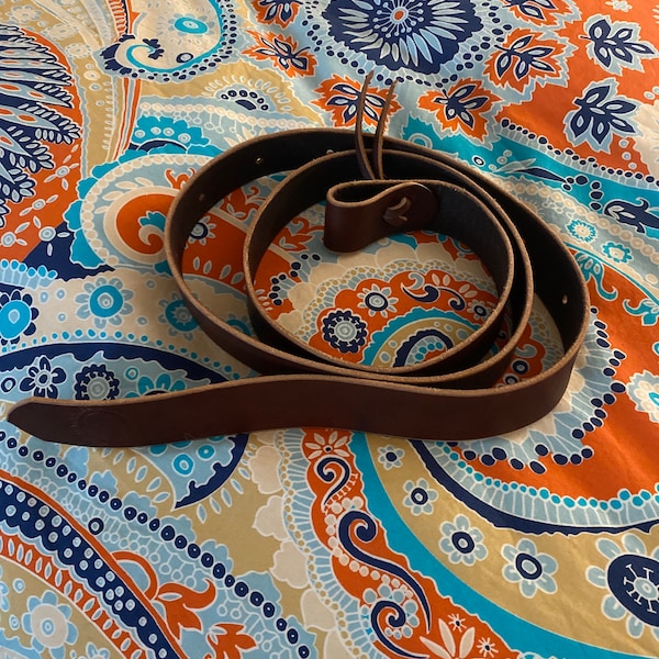 Hermann Oak Brown Latigo Leather Cinch Strap Holes 1 3/4 X 72 Inches ...