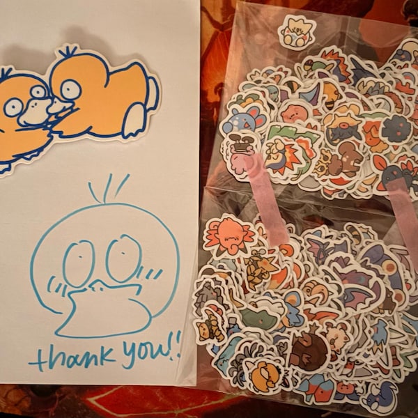 001-151 Mini Poke Stickers | All Gen 1 Kanto Mons | Die-cut Waterproof ...