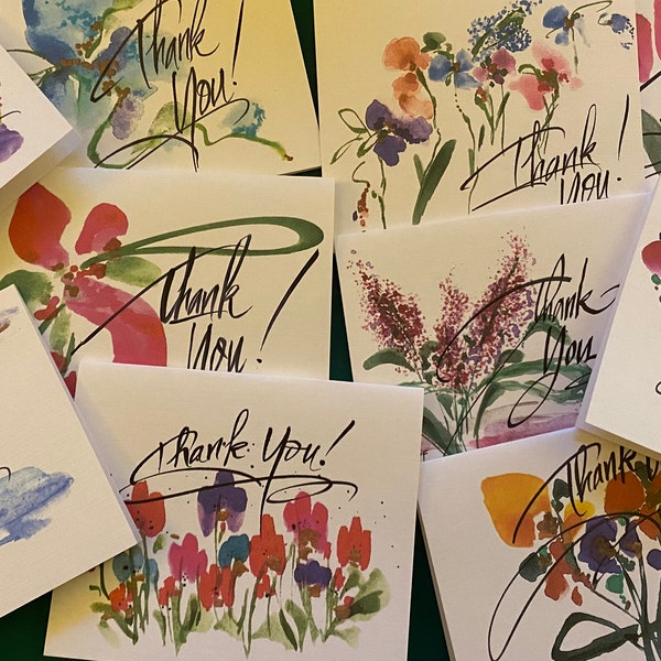 10 THANK YOU NOTES.......10 Notes per Package - Etsy