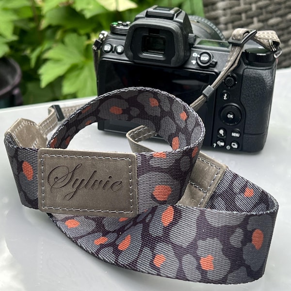 Engraved Camera Strap, Pattern Leather Camera Straps, Travel Gift ...