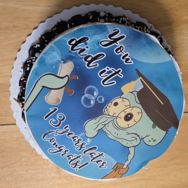 Cake Topper Sponge You Did It! Edible Image Birthday Round Circle - Etsy