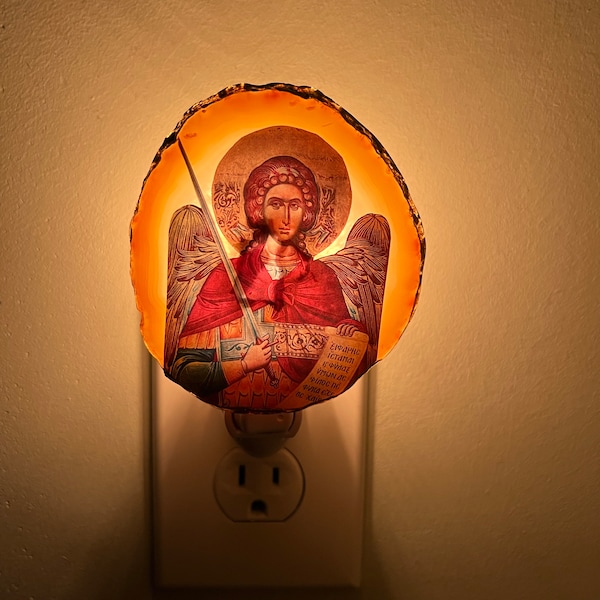 Agate Night Lights - Various Saints (greek Orthodox) - Etsy