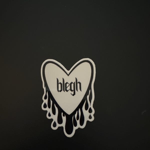 BLEGH Sticker Alt Heart Screamo Sticker Rock Band Scream Goth Heart ...