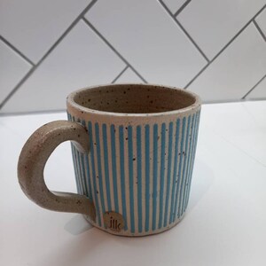 Stoneware Hand Painted/handmade Ceramic Mug, Tactile Embossed Playful ...