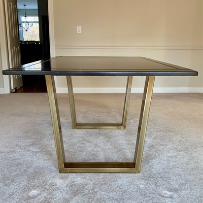 Metal Dining Table Legs set of 2. Gold Steel Table Legs. Table Base ...