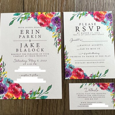 Custom Invitation Enclosure Card,website Card,registry Card,detail Card ...