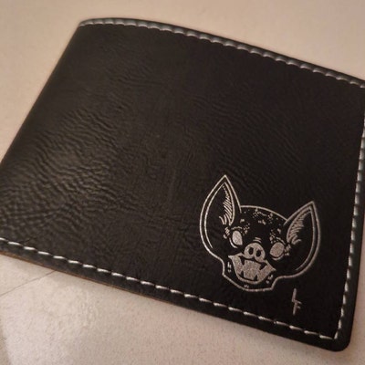 Mad Bat Vegan Leather Wallet - Etsy
