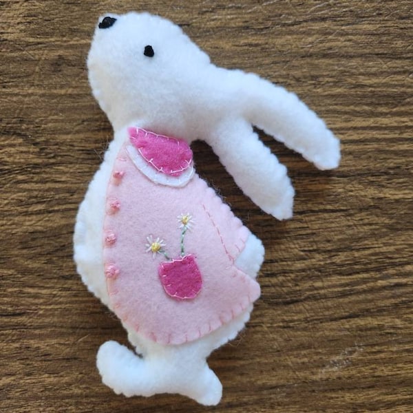 Felt Bunny Pdf Pattern, Easter Decor Pattern, Felt Easter Ornaments ...