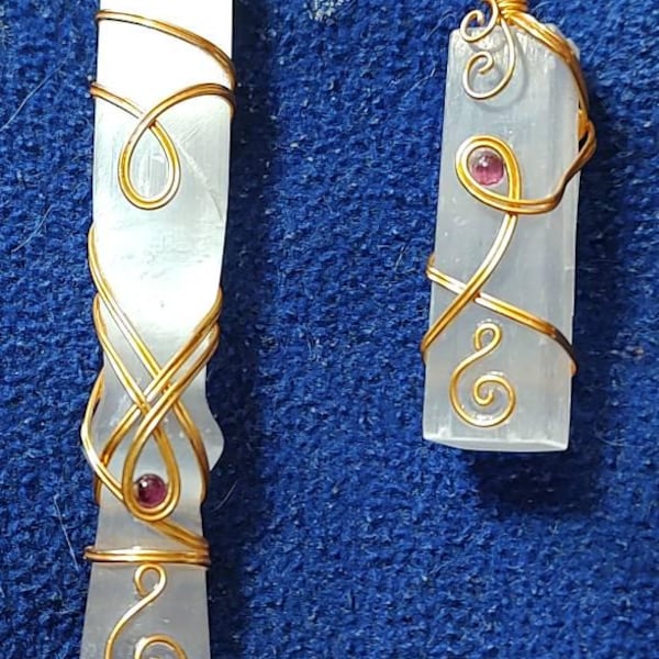 Natural Healing Crystal Point Tree of Life Wire Wrapped Stone Pendant ...