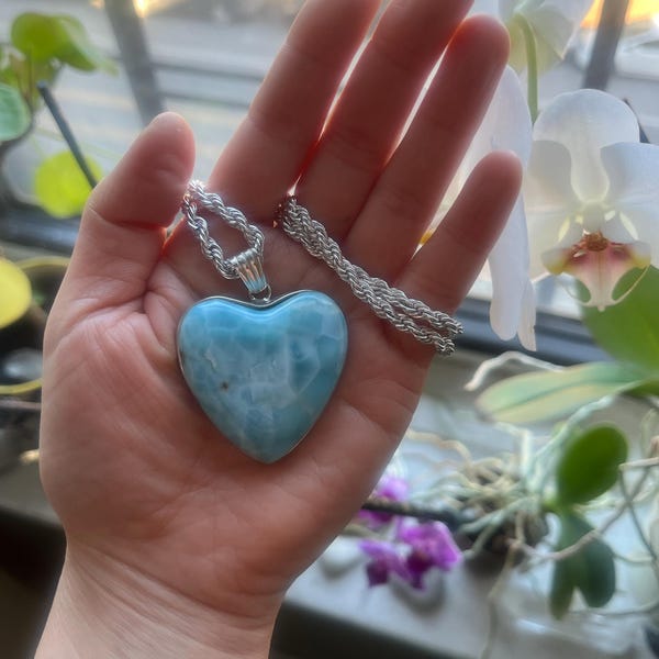 1.7 "in. Dominican Nice Deep Blue Larimar Stone Pendant Handmade - Etsy