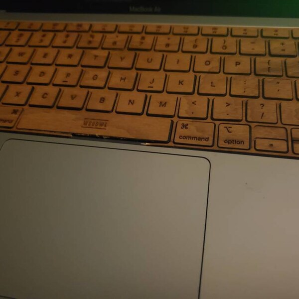 Imbuia Wood Mac Keyboard Stickers, Keyboard Skin for Apple Mac Book Air ...