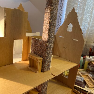 New 16 Sheets Dollhouse 1/12 Scale Wall Brick Stone 20x28cm Each Sheet ...