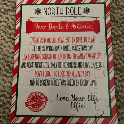 Elf Arrival Puzzle Gift From Elf - Etsy