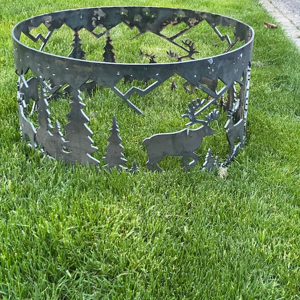 Fire Pit Ring Nature Scene, Digital Product, Files DXF SVG for Cnc ...