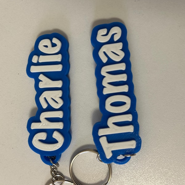 Custom Name Keychains - Personalized 3D Printed Keyring for School and Party Bags - Etsy