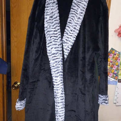 Super Plush Front Zipper Soft Robe Zipper Bathrobe Dressing Gown - Etsy