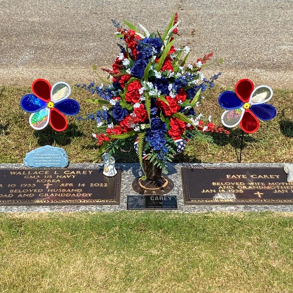 Patriotic Red,white, and Blue ,artificial Cemetery Flowers, Grave ...