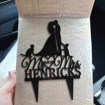 Cat Cake Topper , Wedding Cake Topper Favorite Animal , Topper With ...