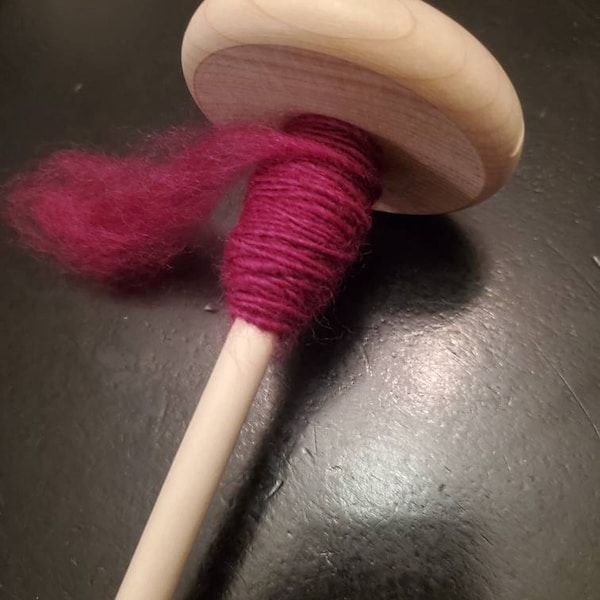 Drop Spindle Kit for Beginner W/ Fiber Top Whorl Wool Yarn Spinning ...