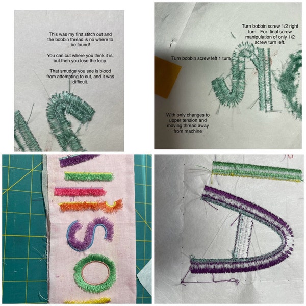 Big Fringe Extra Fluff! Fringed FONT Alphabet Letters Machine ...