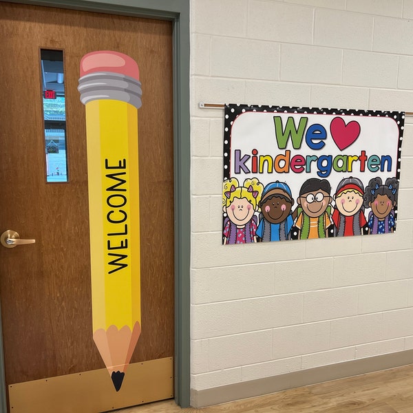 Pencil Wall Decal | Teacher Name | Classroom Door Decor | School Wall ...