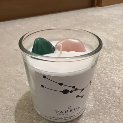 Libra Candle, Star Sign Candle, Healing Crystal Candle, Libra Birthday ...