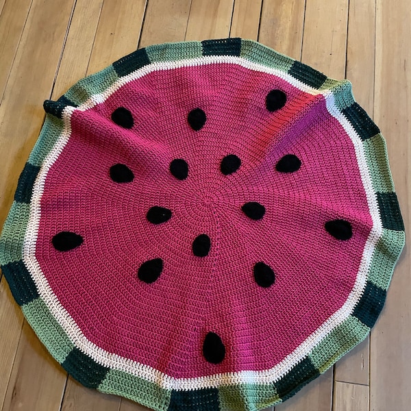 Watermelon Blanket PDF Crochet Pattern Summer Lap Food Blanket Rug - Etsy