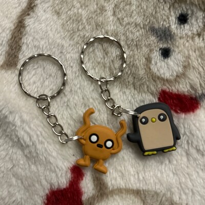 Adventure Time Keyrings/keychains Cartoon Cute Emo Kids Goth Fun Jake ...