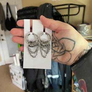 2 Style Barbell Chain, Ear Piercing Chain, Industrial Piercing ...