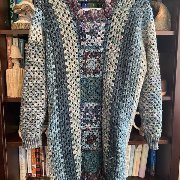 CROCHET PATTERN & VIDEO/ Cascade Mountain Cardigan, Granny Stitch ...