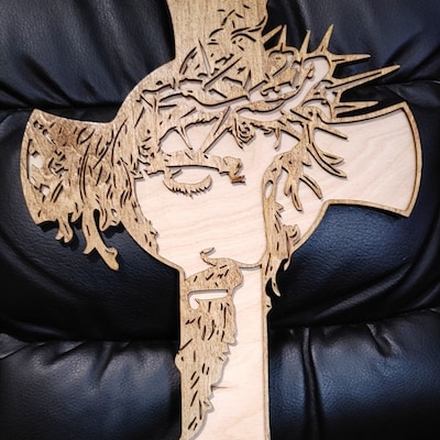 Jesus and Cross Laser Cut File. Vector File for Laser Cutting. - Etsy