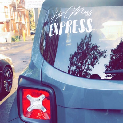 Hot Mess Express Car Decal, Car Sticker, Mom Decal, Funny Sticker ...