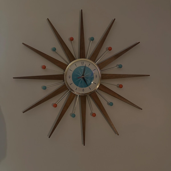 Handmade Asymmetric Mantle Clock, Queens Gambit Style Clock, Avocado ...