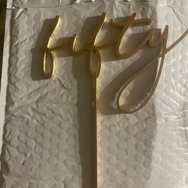 Elegant 50 Cake Topper - Perfect for Milestone Celebrations |fifty Cake ...