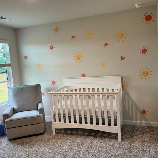 Little Sun Wall Stickers, Flower , Wall Sticker , Decal , Vintage - Etsy