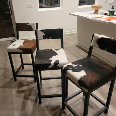 Cowhide Bar Stool Cowhide Counter Stool With Backs FPBK priced per ...