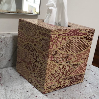 Handcrafted Tissue Box Cover Made With Japanese Chiyogami Washi Paper ...