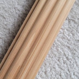 2pcs of 1-3/8 Diameter Unfinished Reeded Wood Curtain Drapery Rod, 48 ...