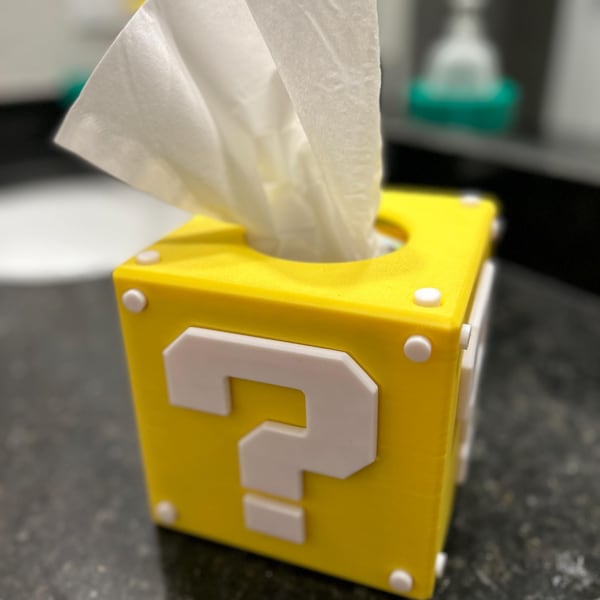 Gaming Themed Vintage Mario Tissue Box Cover for Office, Living Room ...