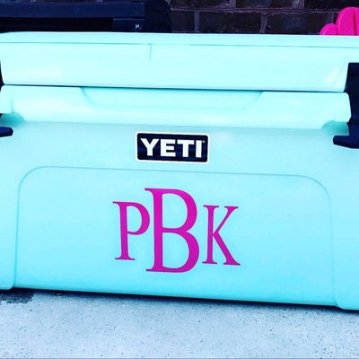 Cooler Decal, Cooler Stickers, Monogram Decal for Cooler, Personalized ...