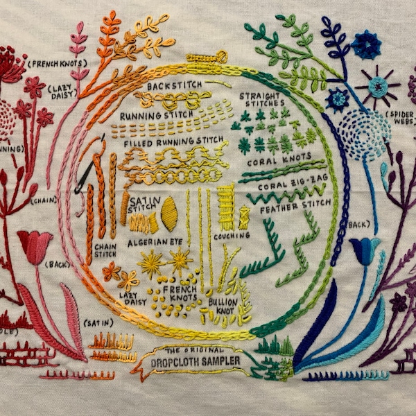 Original Dropcloth Embroidery Sampler - Etsy