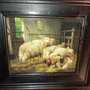 The Burton Hunt Framed Oil Painting Print on Canvas in Leather-look ...