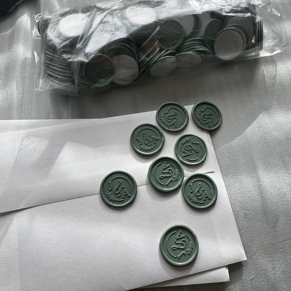 Wax Seal Stickers Custom, Personalized Wax Seal Stickers, Monogram ...