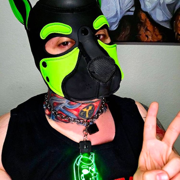 Human Pup Necklace - Light up Dog Tag - Color Changing - Stocking ...