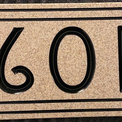 Mission Address Sign Engraved Designer House Numbers. Choice of 3 Sizes ...