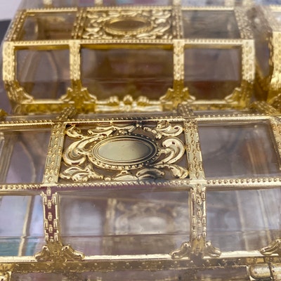 12 Pieces GOLD Treasure Chest Acrylic Plastic Favor Box DIY - Etsy